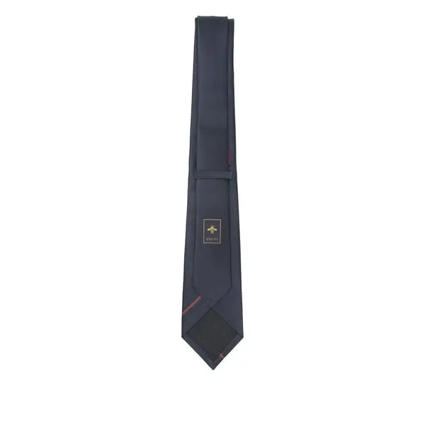 Gucci Silk Neck Tie With Horsebit Detail