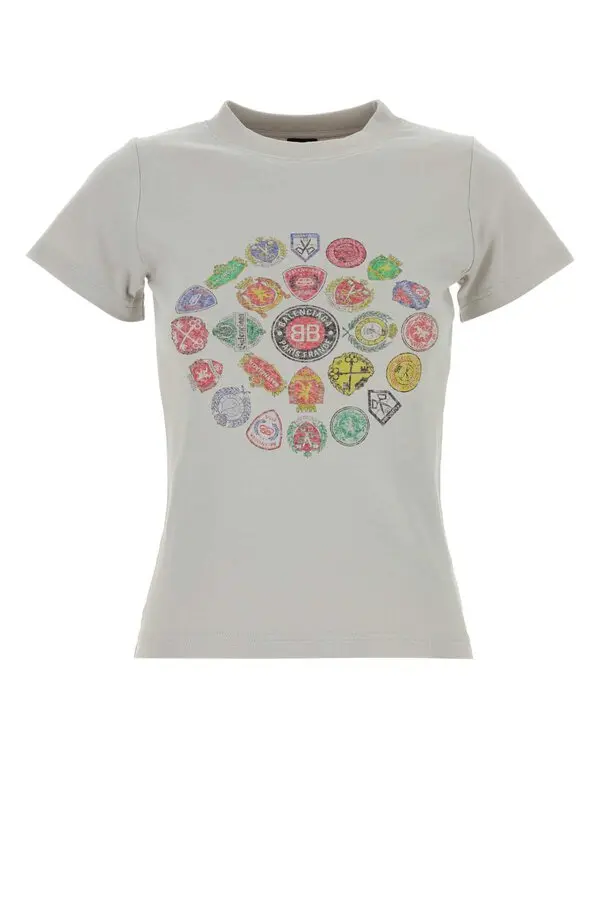 Balenciaga Graphic Print T-shirt - Gray