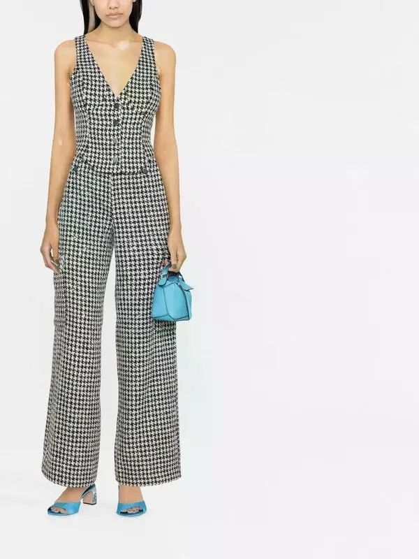 ROTATE BY BIRGER CHRISTENSEN Houndstooth Sparkly Trousers