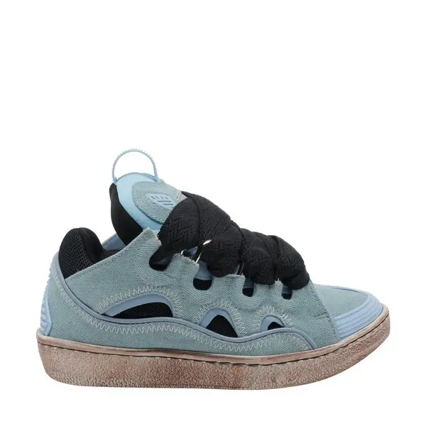 LANVIN Curb Sneakers With Leather Details - Blue