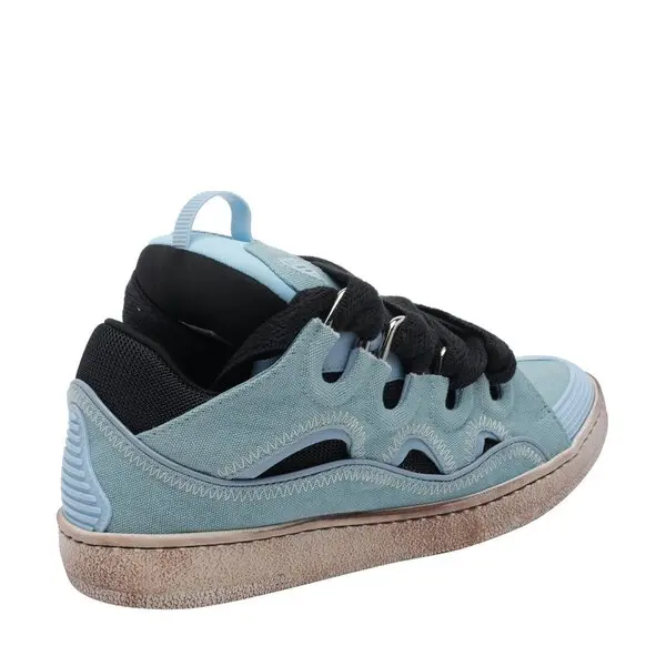 LANVIN Curb Sneakers With Leather Details - Blue