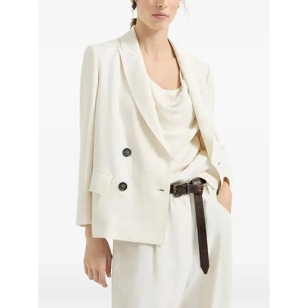 Brunello Cucinelli Double-breasted Blazer With Monili Detail