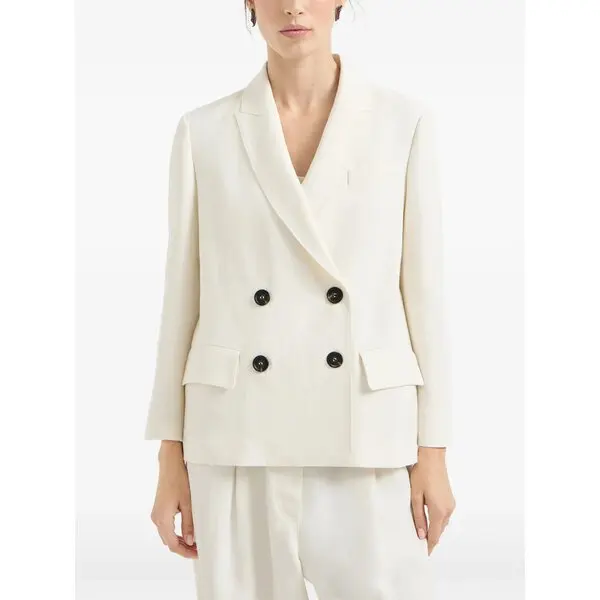 Brunello Cucinelli Double-breasted Blazer With Monili Detail