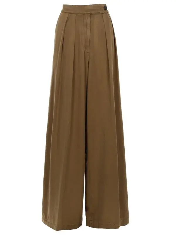 Dries Van Noten Wide Leg Tailored Trousers - Brown