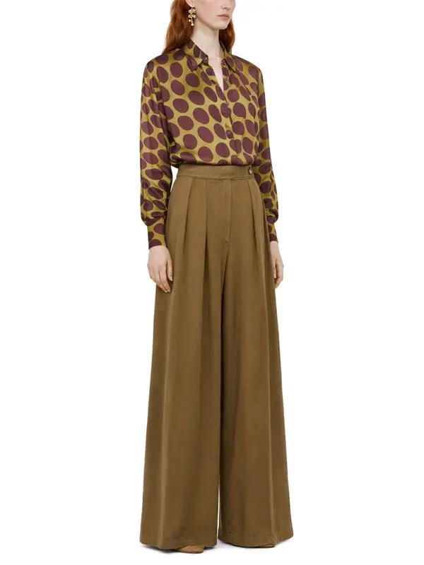 Dries Van Noten Wide Leg Tailored Trousers - Brown