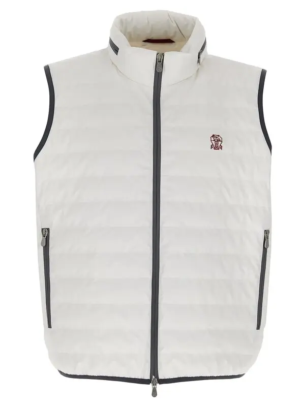 Brunello Cucinelli Water-repellent Padded Vest - White