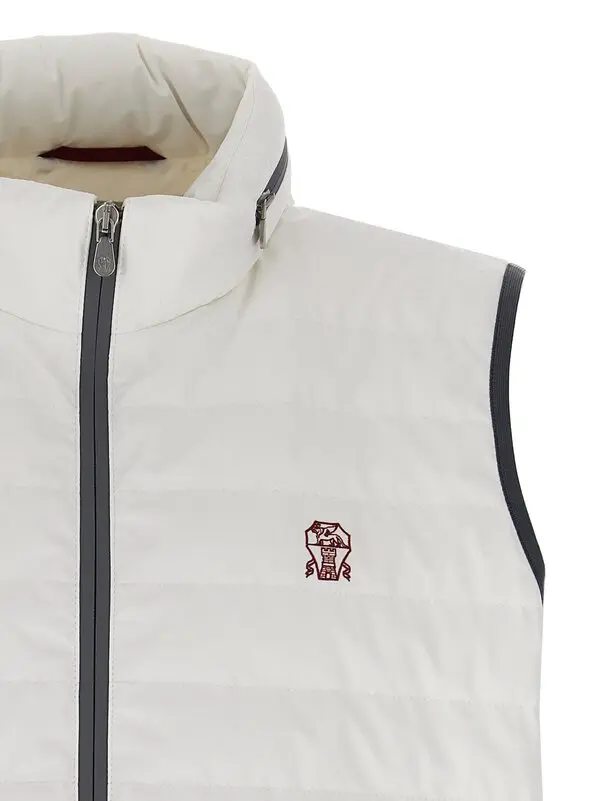 Brunello Cucinelli Water-repellent Padded Vest - White