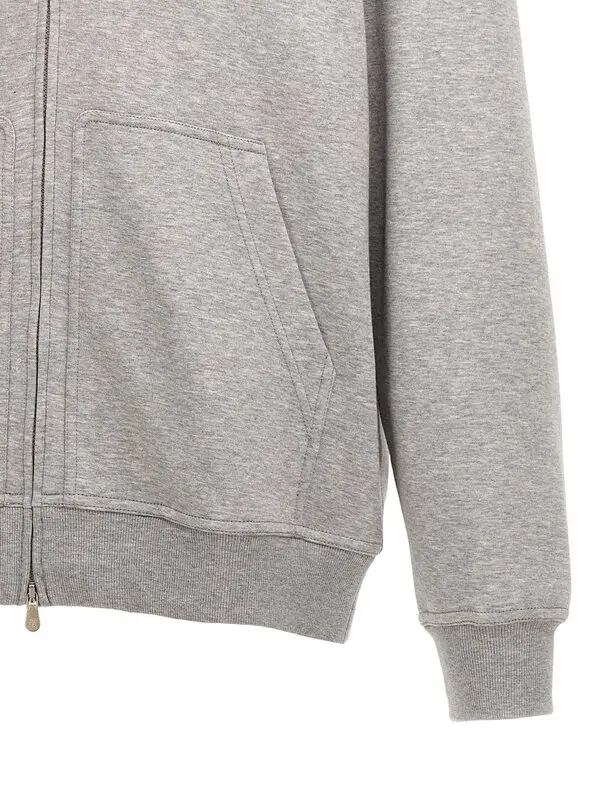 Brunello Cucinelli Zip Up Hoodie - Gray