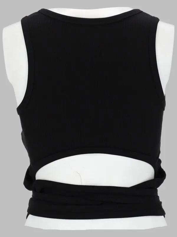 DIESEL® Crop Top With Lace-up Detail - Black