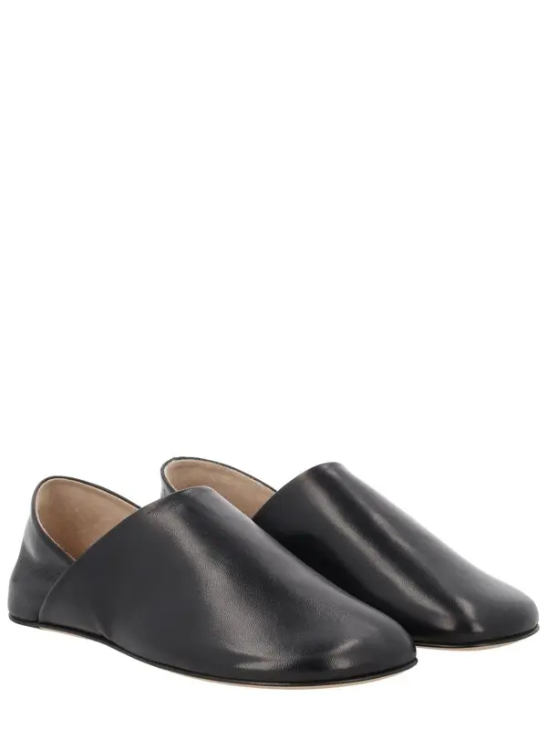 JW Anderson Leather Slipper Shoe - Black