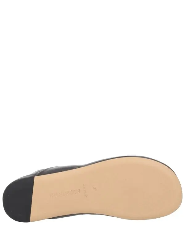 JW Anderson Leather Slipper Shoe - Black