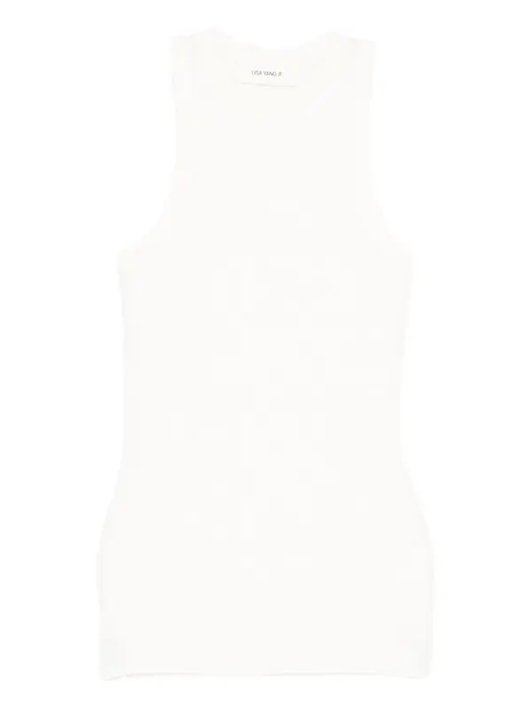 LISA YANG Amya Ribbed Cotton And Cashmere Top - Multicolor