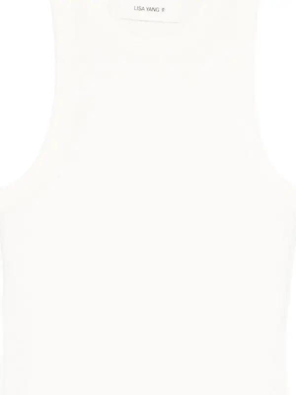 LISA YANG Amya Ribbed Cotton And Cashmere Top - Multicolor