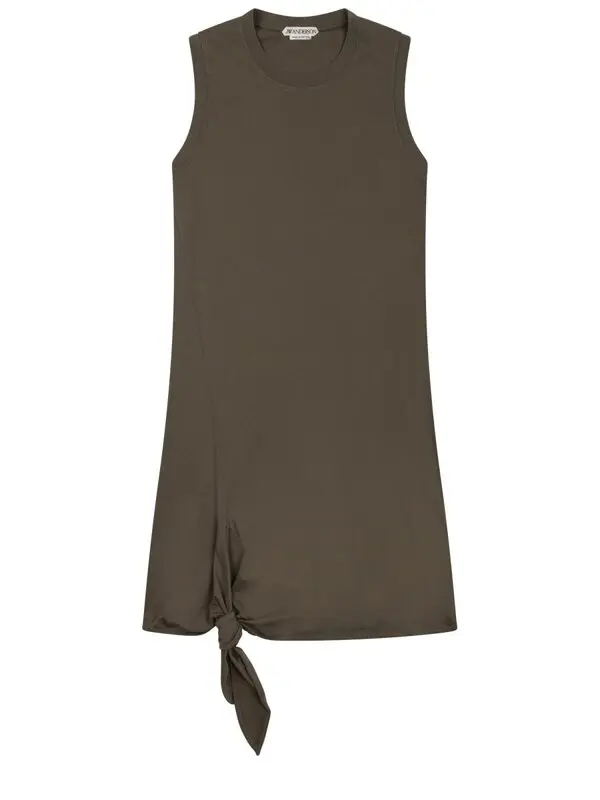 JW Anderson Mini Dress With Knot Detail - Green