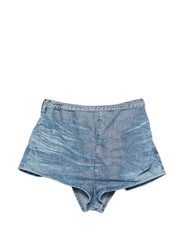 DIESEL® Denim Cotton Shorts With Frayed Hem - Multicolor