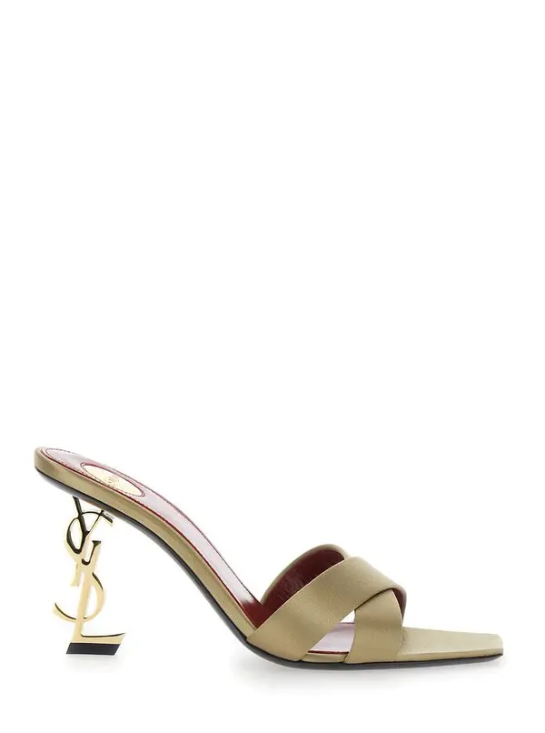 Saint Laurent Opyum 85 Sandals With Heel - Multicolor