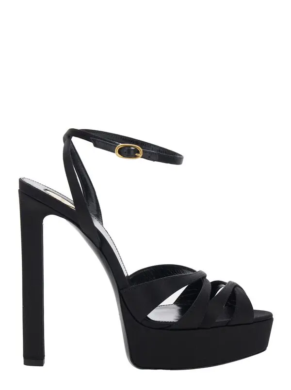 Saint Laurent Chandelle 110 High Heel Platform Sandals - Multicolor