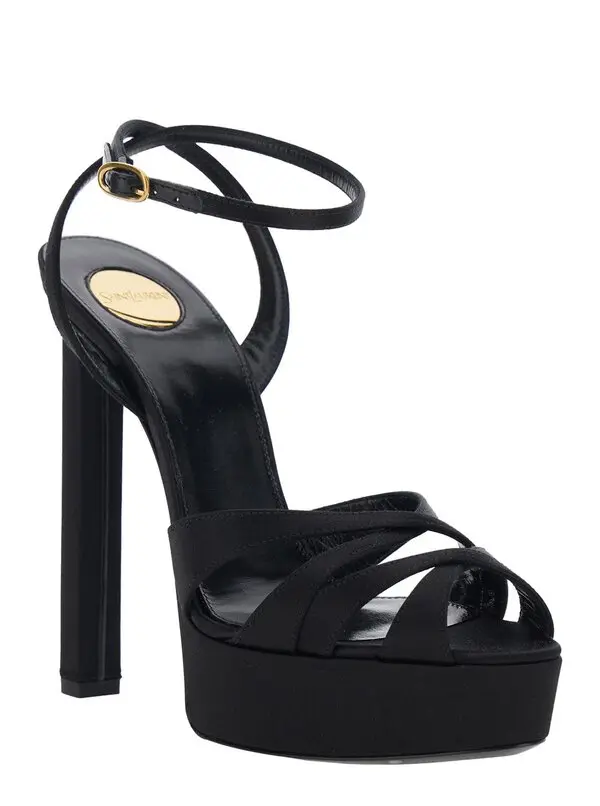 Saint Laurent Chandelle 110 High Heel Platform Sandals - Multicolor