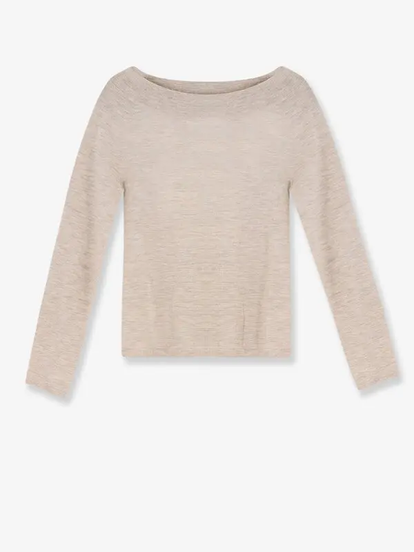 Max Mara Cashmere Sweater With Removable Band - Cream