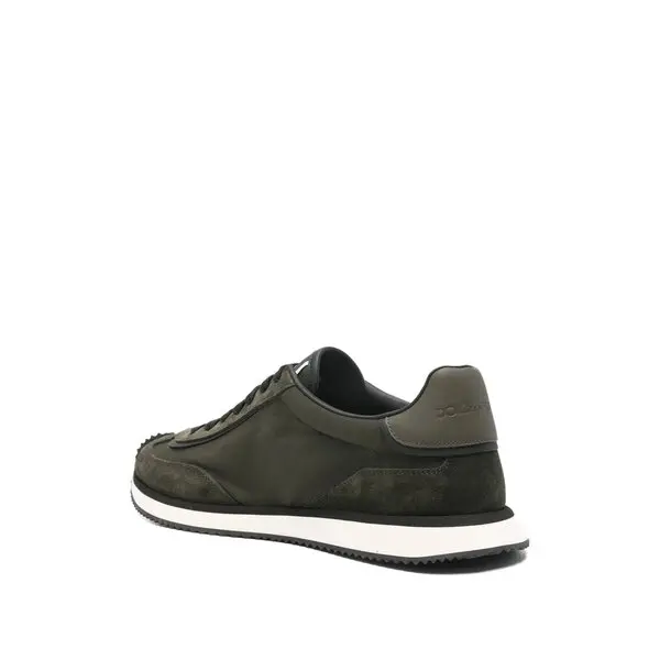 Dolce & Gabbana Low-top Suede And Calfskin Trainers - Green
