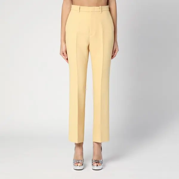 Gucci Wool Crepe Trousers - Yellow