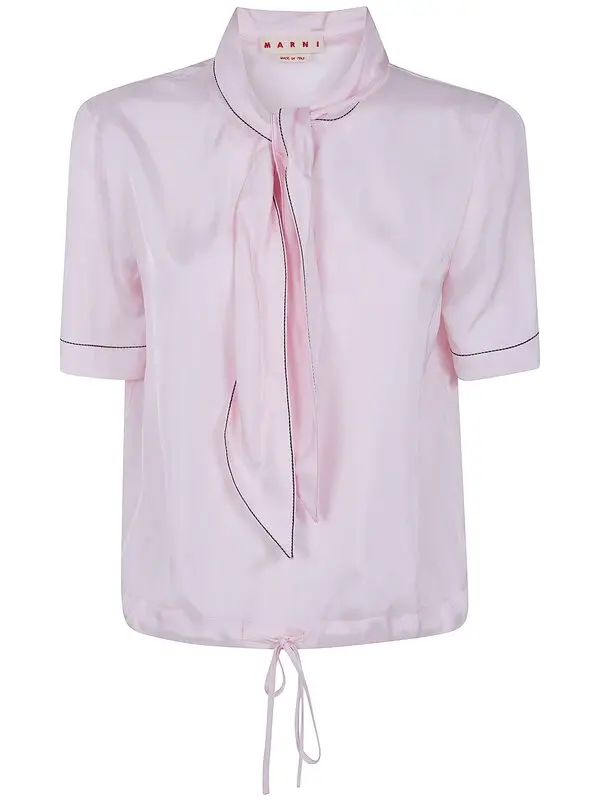 Marni Viscose Tie Neck Blouse