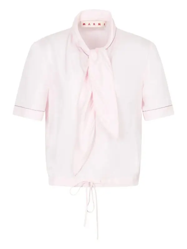 Marni Viscose Tie Neck Blouse