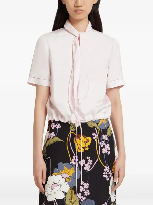 Marni Viscose Tie Neck Blouse