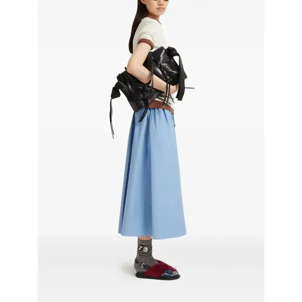 Marni A-line Skirt With Drawstring Waist - Blue