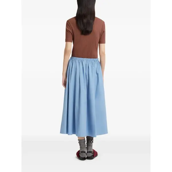 Marni A-line Skirt With Drawstring Waist - Blue