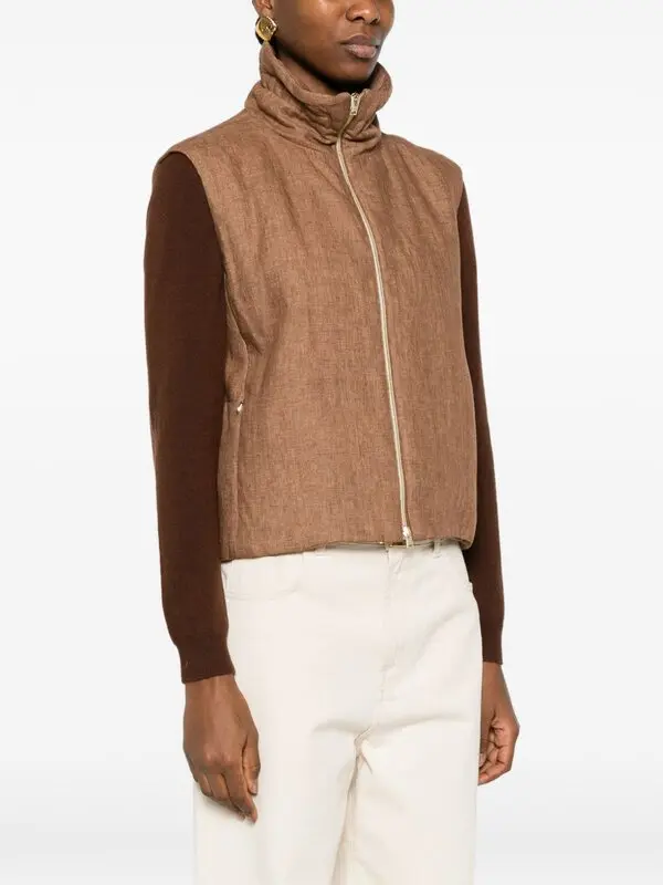 Herno Sleeveless Zip Up Vest - Multicolor
