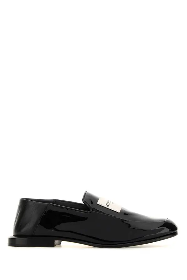 Givenchy Leather Label Loafers - Black