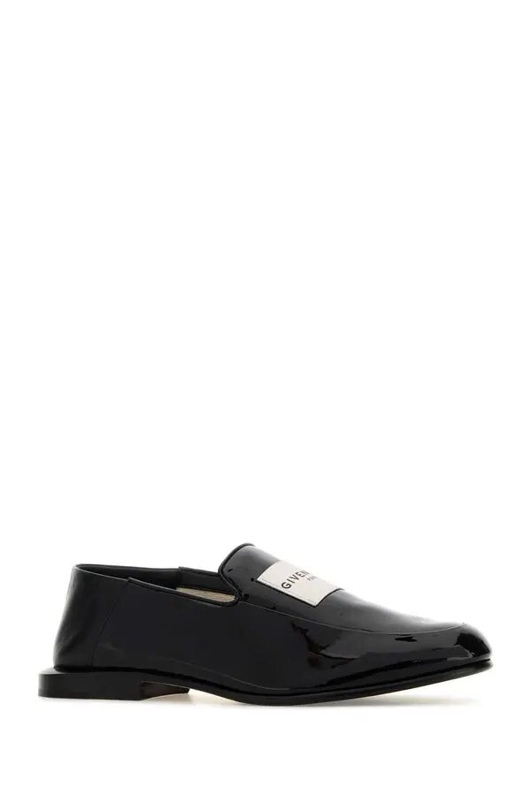 Givenchy Leather Label Loafers - Black