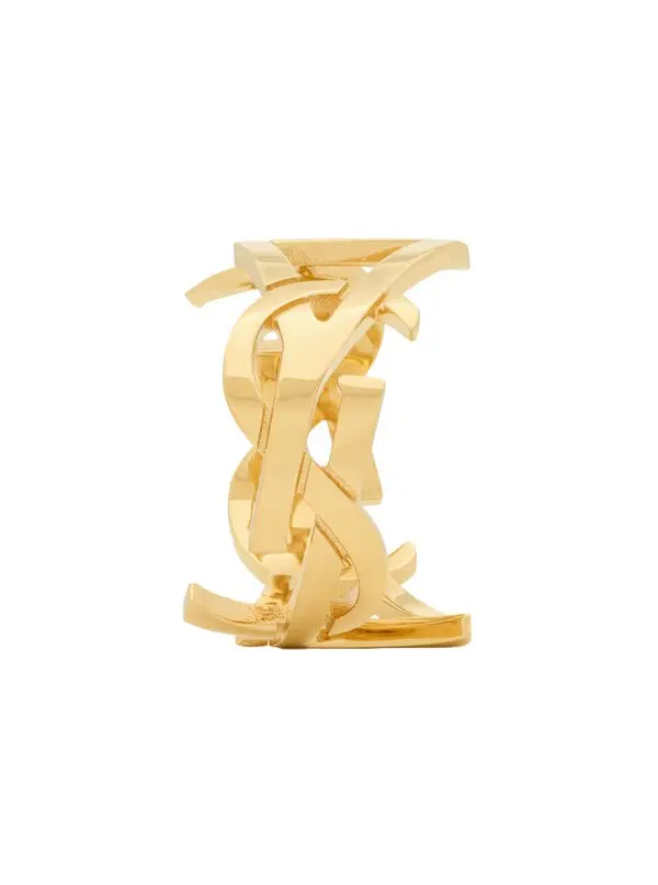 Saint Laurent Cassandre' Gold-plated Brass Ring - Multicolor