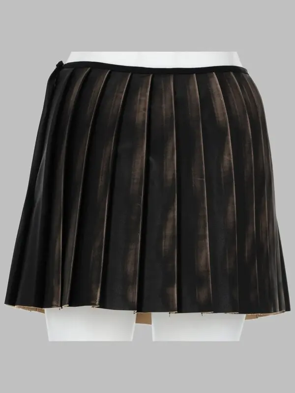 DIESEL® Pleated Skirt With Distressed Effect - Brown