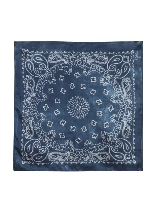 GOLDEN GOOSE Scarf With Paisley Pattern - Blue