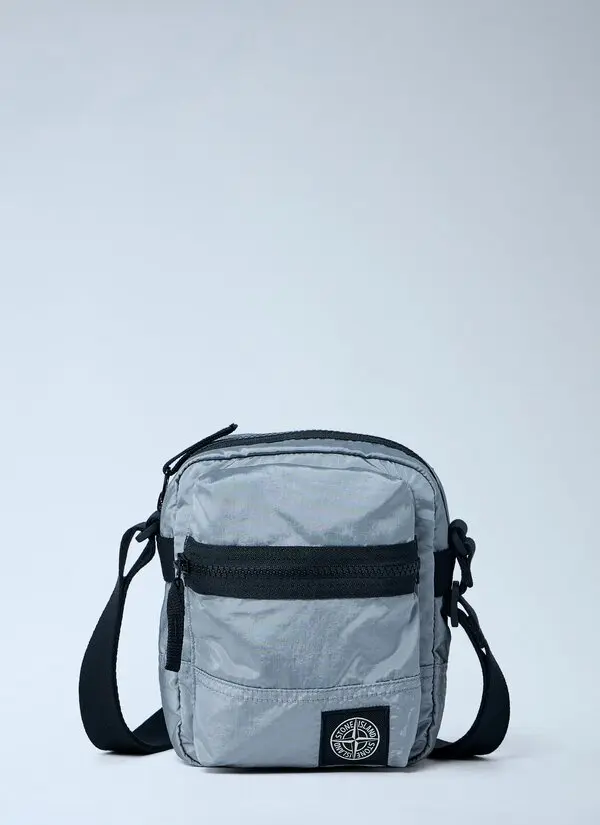 Stone Island Logo Patch Crossbody Bag - Gray