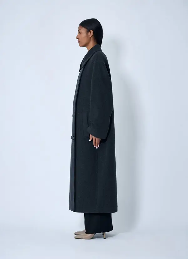 TOTEME Double-breasted Wool-blend Coat - Gray