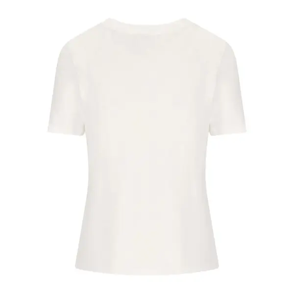 Chloé Organic Cotton Logo Detail T-shirt - Cream