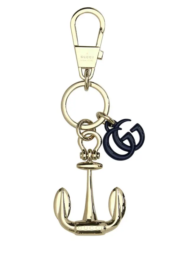 Gucci Platinum Metal Key Ring - Silver