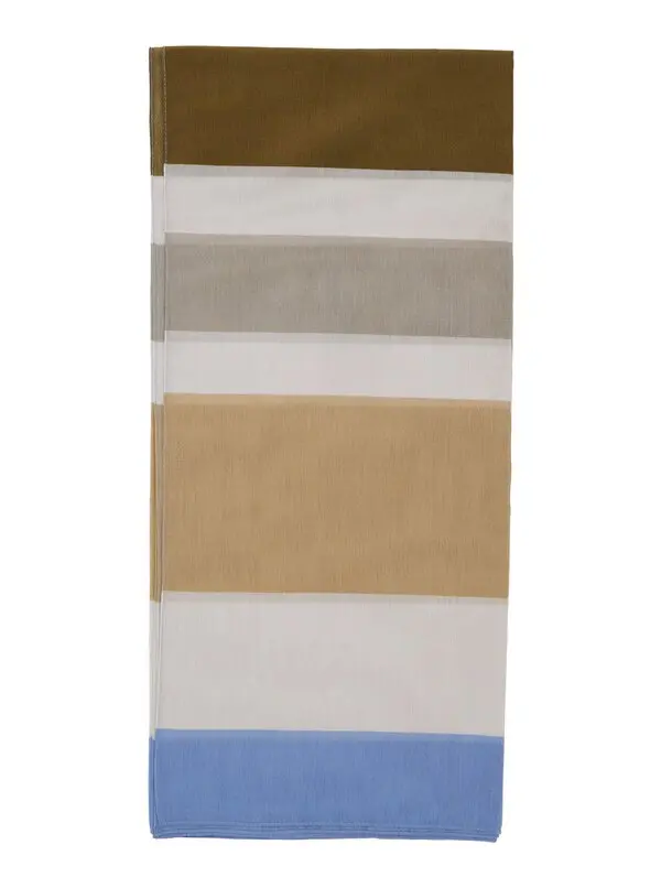 Saint Laurent Scarf With All-over Print In Cotton And Silk For - Multicolor