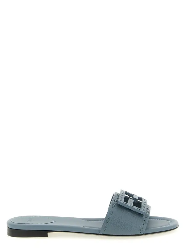 Fendi Baguette Slides - Blue