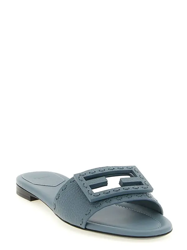 Fendi Baguette Slides - Blue