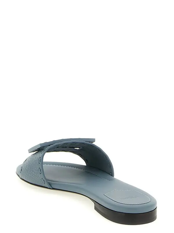 Fendi Baguette Slides - Blue