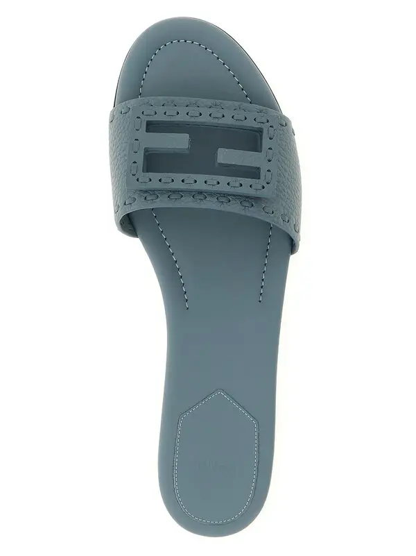 Fendi Baguette Slides - Blue