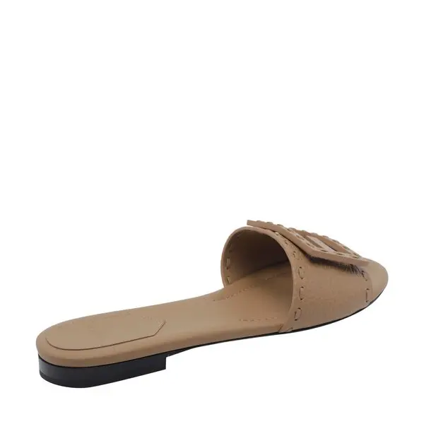 Fendi Baguette Slides - Cream