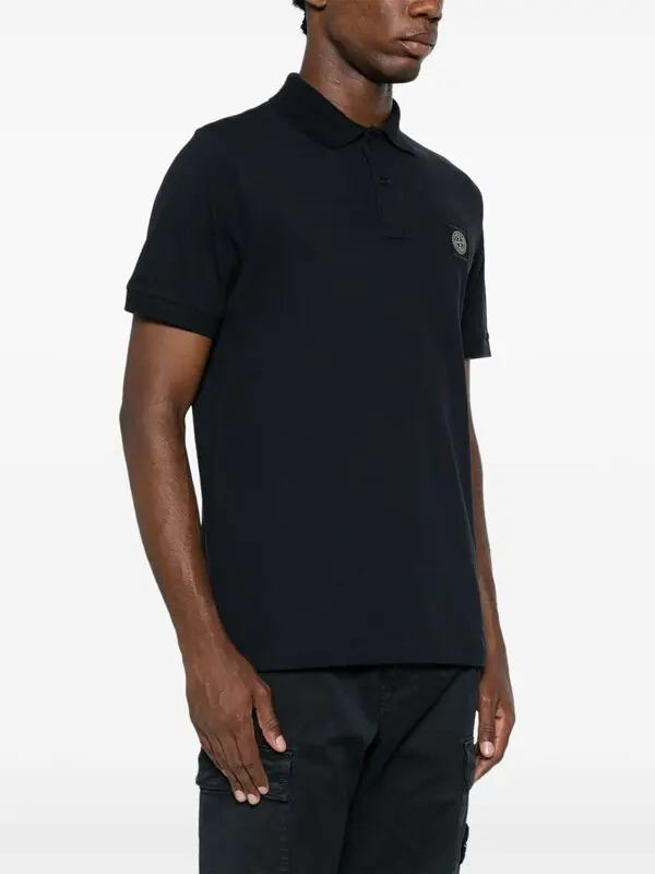 Stone Island Logo Cotton Polo Shirt - Multicolor