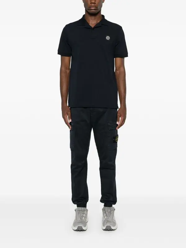Stone Island Logo Cotton Polo Shirt - Multicolor