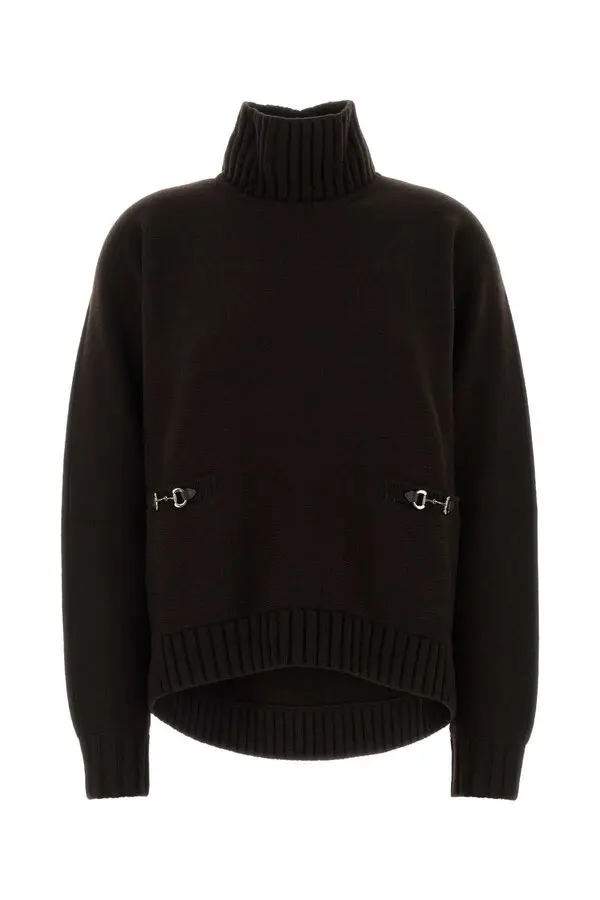 Gucci Wool Blend Oversize Sweater - Brown