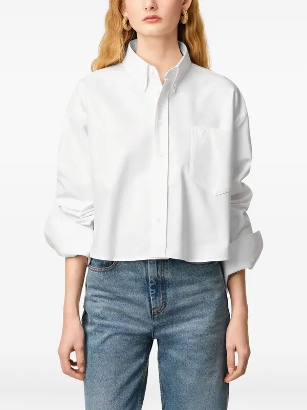 AMI Paris Cotton Cropped Shirt
